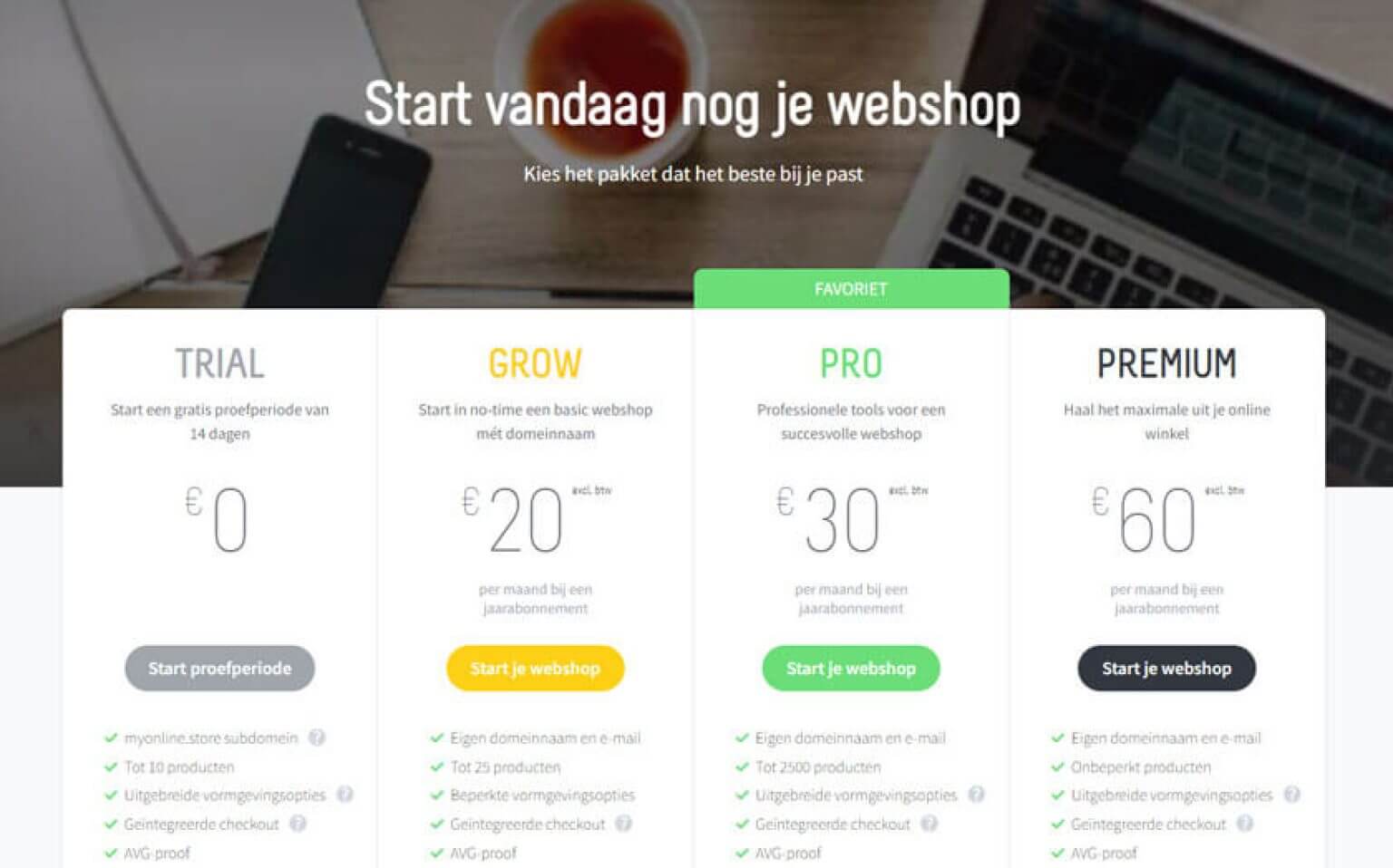 Mijnwebwinkel webshop maken - snel, eenvoudig en leuke prijs