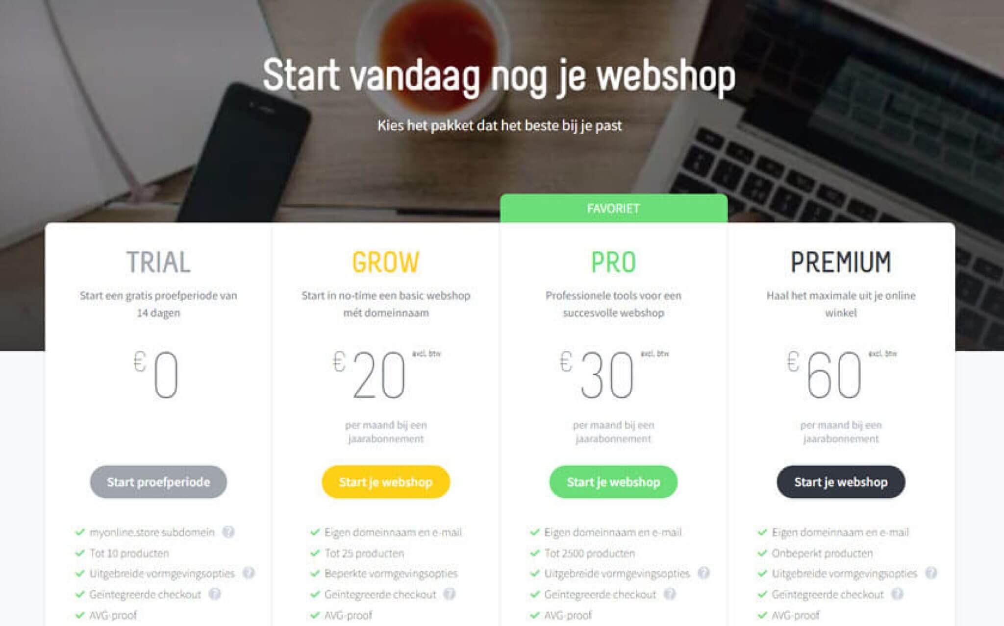 Mijnwebwinkel webshop maken - snel, eenvoudig en leuke prijs