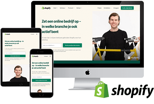 Eigen Shopify webshop maken - Wereldwijd de #1 webshop builder